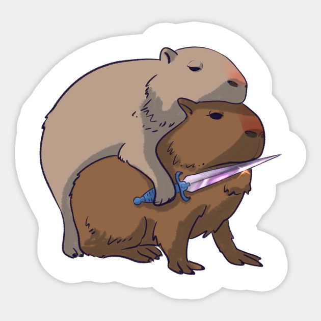 Capybara rage - Capybaras - Sticker | TeePublic